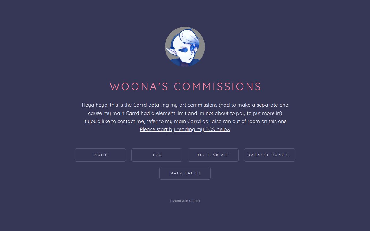 Woona's Commission Info